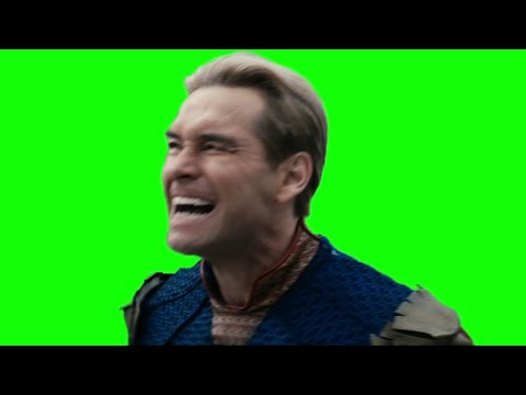 Homelander gets angry and flies away — The Boys green screen