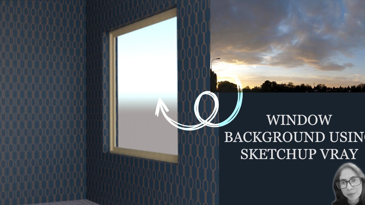 How to add Background Image in Window using SketchUp Vray full tutorial ...