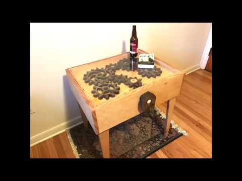 Spinning Gear End Table - YouTube