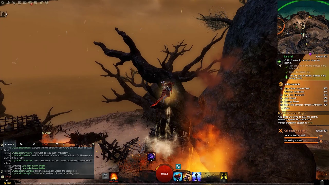 Guild Wars 2 (Dragonfall) - Scorched Cliffs Vista - YouTube