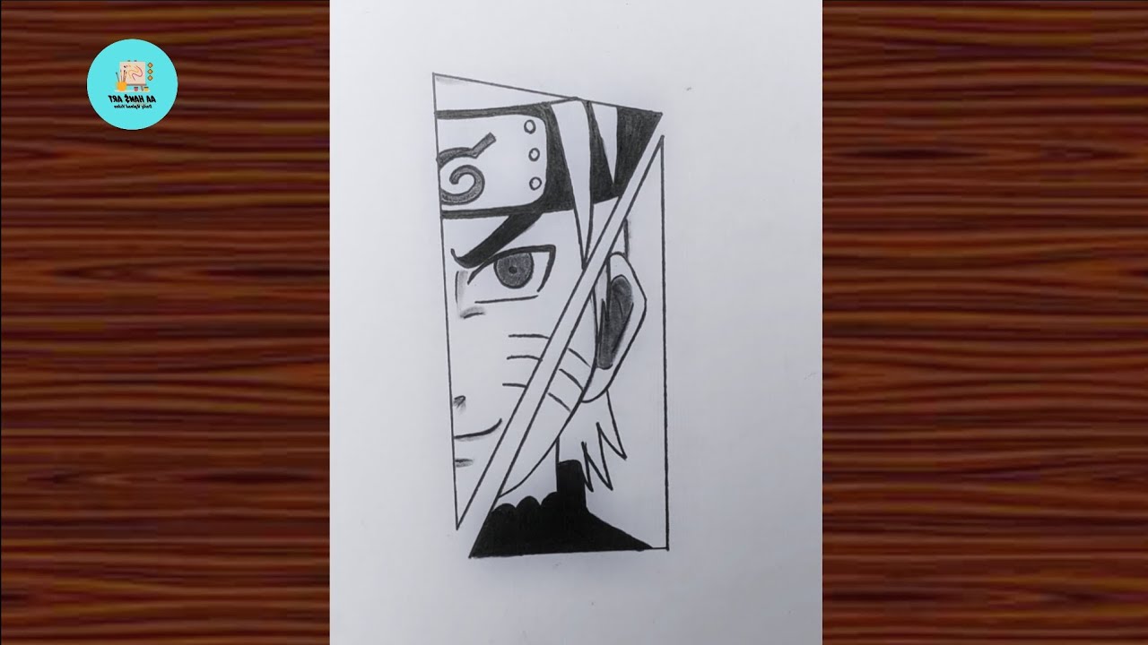 How To Draw Naruto Half Face||Anime step by step Easy||Easy Drawing ...