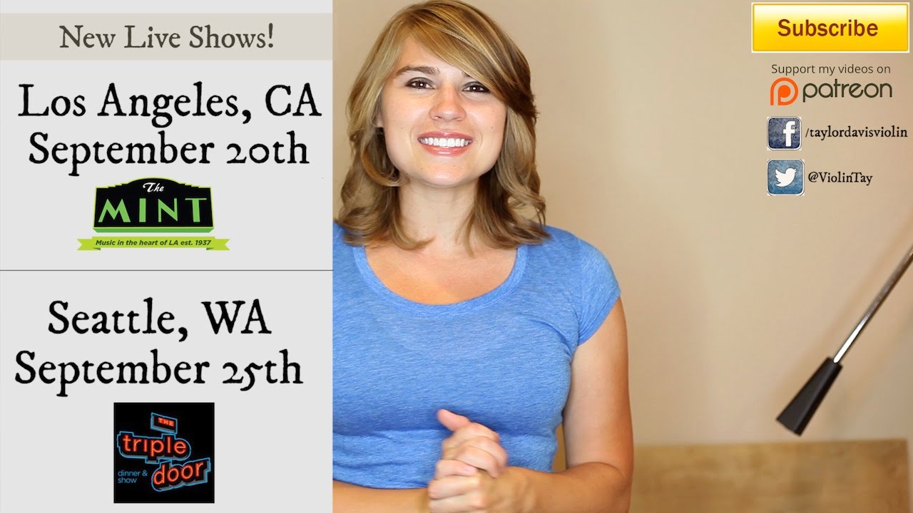 Aug. 2014 - New Live Shows and Announcements! (Taylor Davis) - YouTube