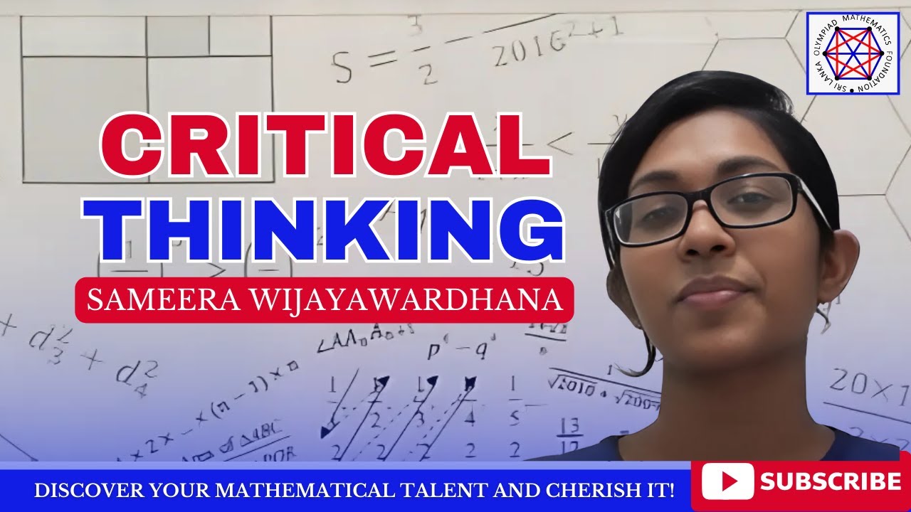 Critical Thinking | Sameera Wijewardhane | Introduction | SLOMF | 2024 - YouTube