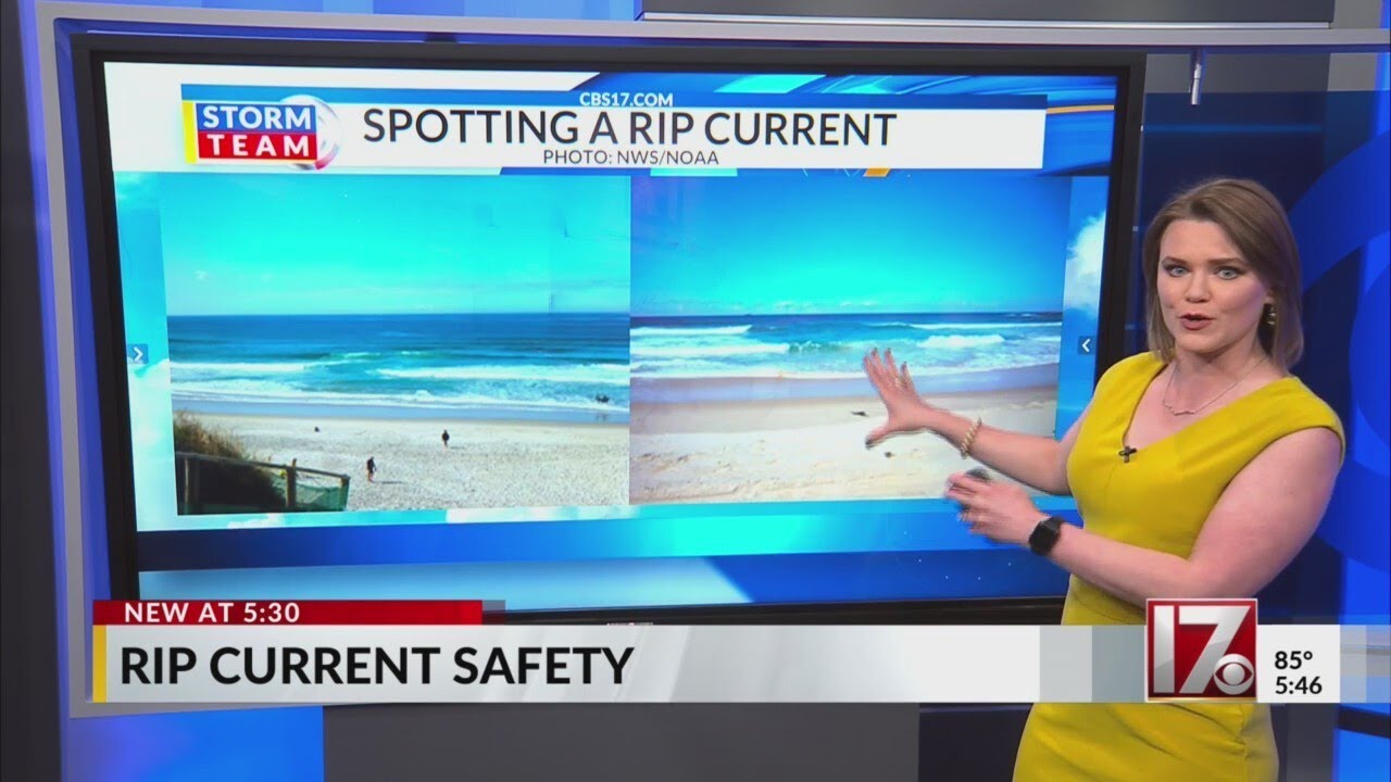 How to spot a rip current at the beach - YouTube