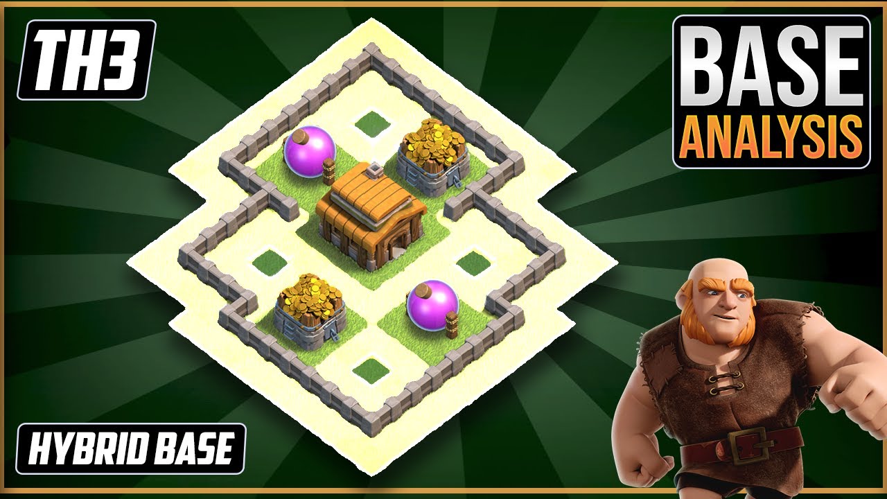 THE NEW ULTIMATE TH3 HYBRID TROPHY Base 2023 Town Hall 3 TH3