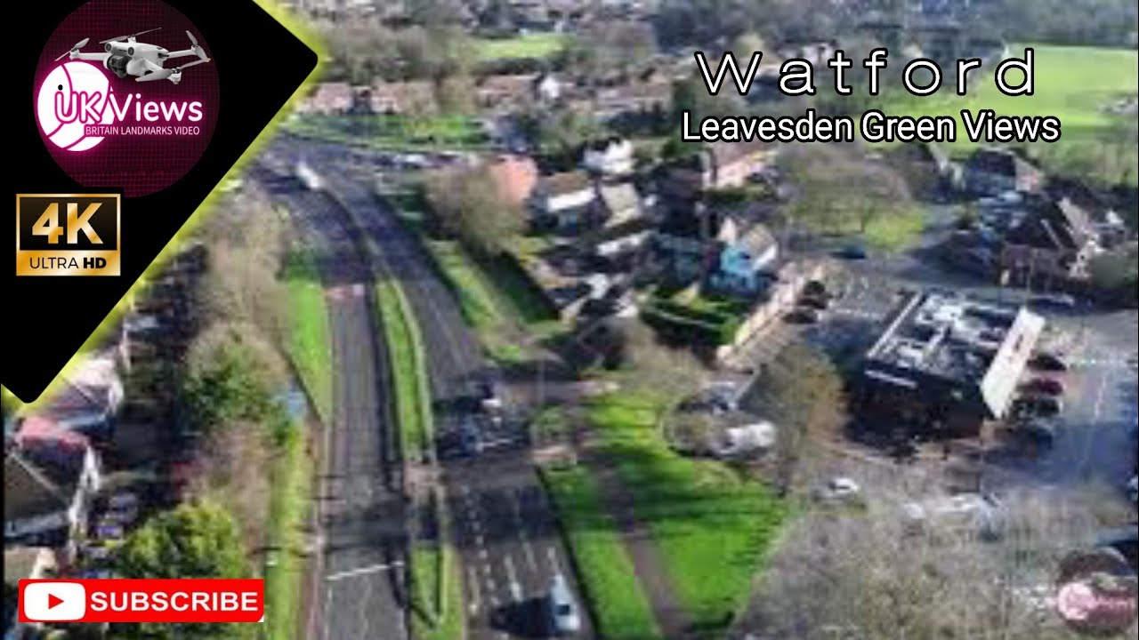 Leavesden Green, Watford view | Drone Aerial Relaxation 4K Video Feb ...