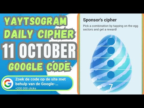 YAYTSOGRAM Daily Cipher Code 11 October| yaytsogram combo code #yaytsogram - YouTube