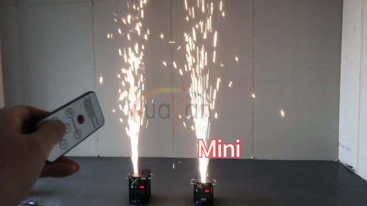 Mini cold spark machine VS regular cold spark machine ! - YouTube
