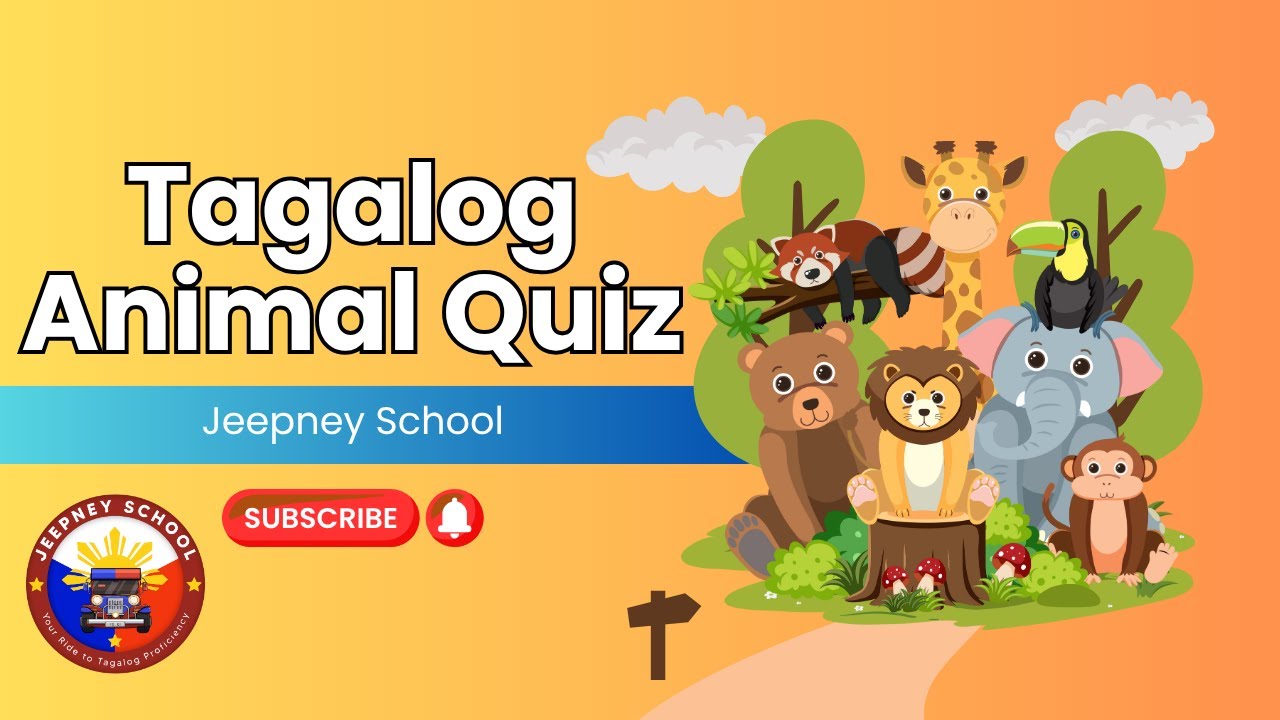 TAGALOG ANIMAL QUIZ | JEEPNEY SCHOOL KIDS | MGA HAYOP | TAGALOG FOR ...