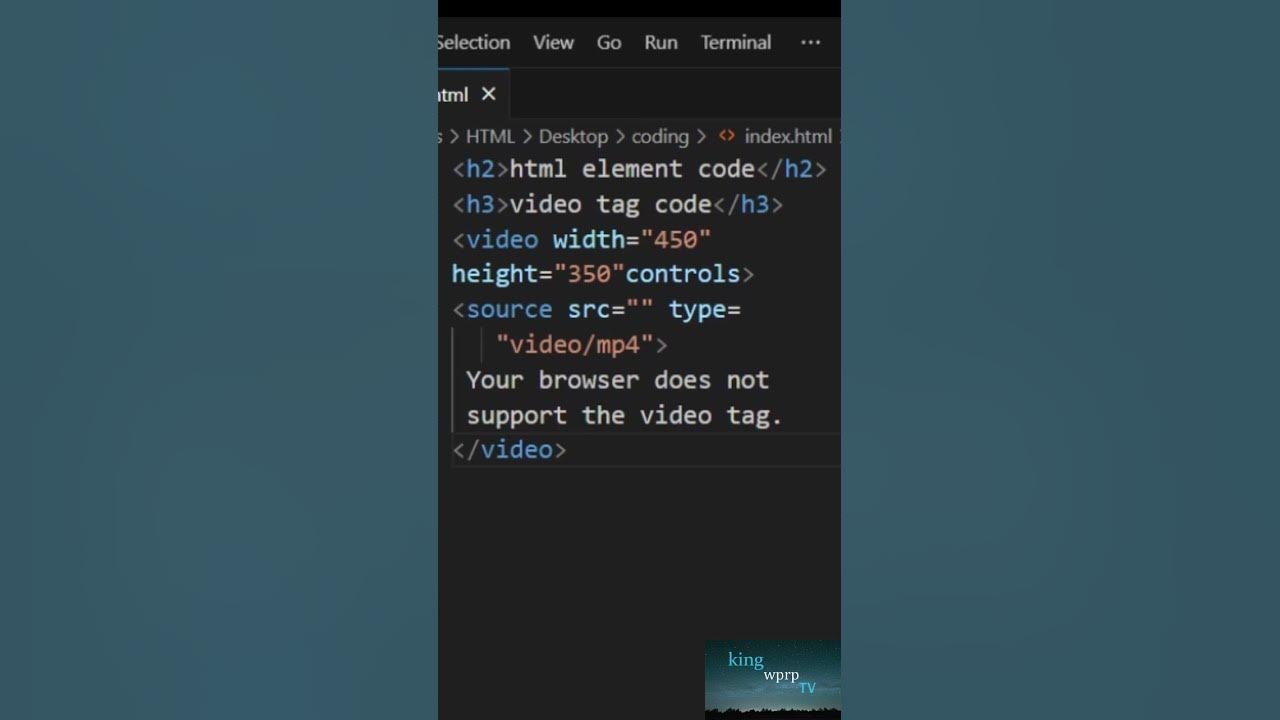 HTML Tutorial l HTML Element Reference | video code #coding #htmlcss #htmltutorial #html # ...
