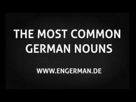 The most common German nouns - YouTube