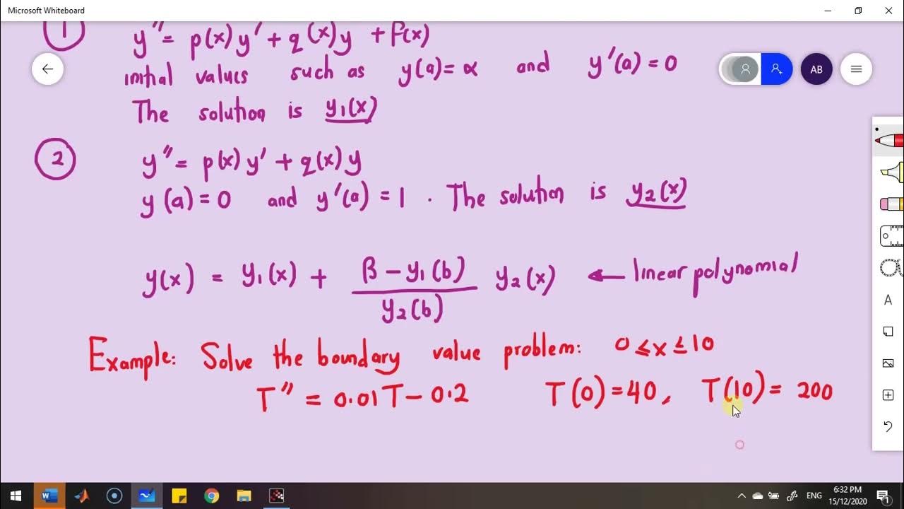 Shooting Methods for Solving Linear Boundary Value Problems - YouTube