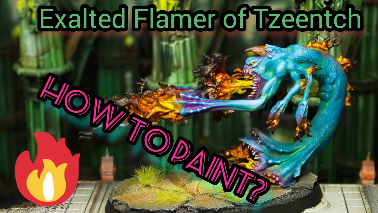 How to paint Exalted Flamer of Tzeentch? - YouTube