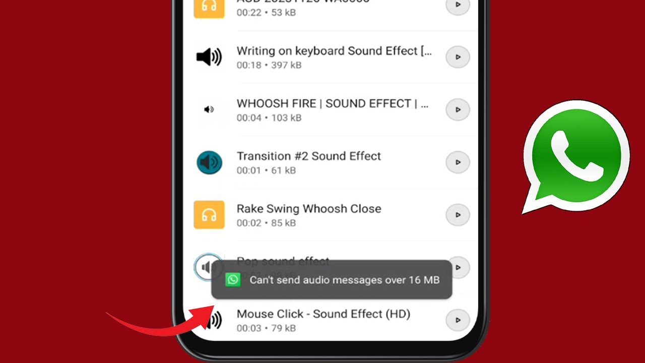 How to Send Audio on Whatsapp More than 16MB | Whatsapp Can't Send ...