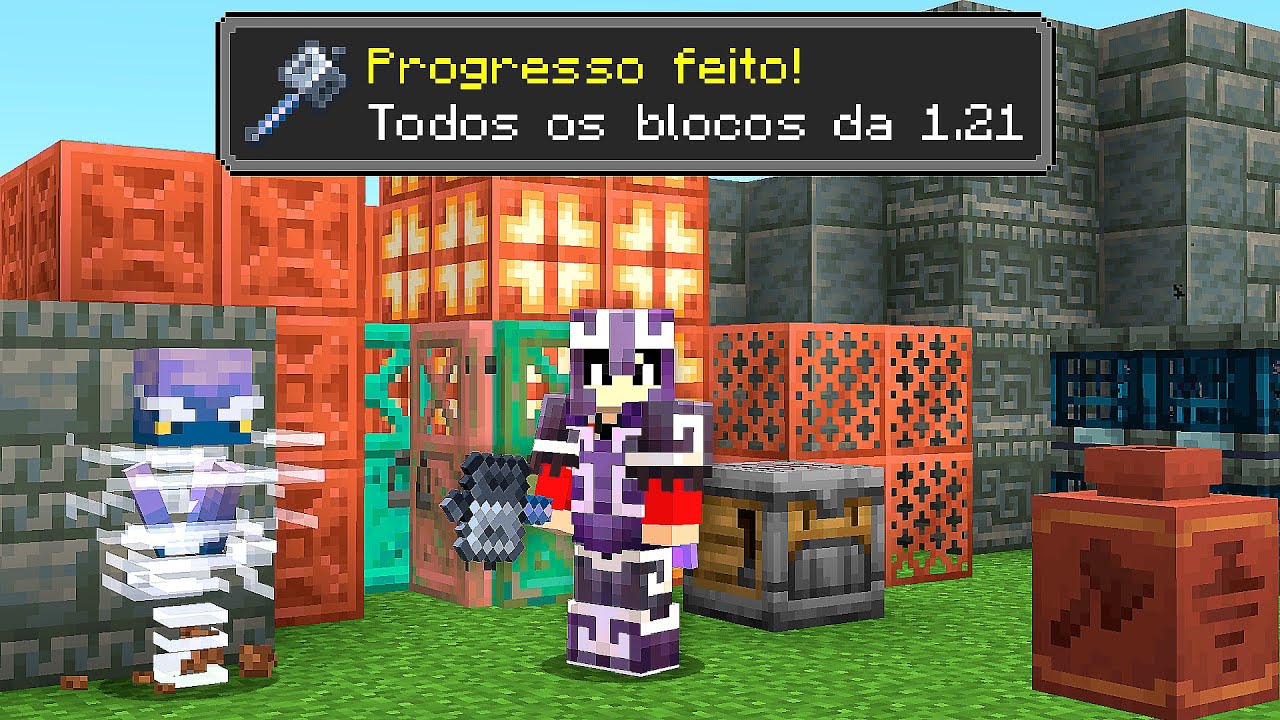 PEGUEI TODOS OS BLOCOS DO MINECRAFT 1.21 - YouTube