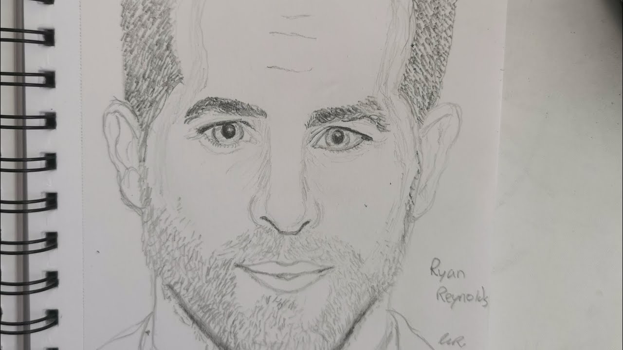 Ryan Reynolds sketch - drawing Ryan Reynolds Actor #shorts - YouTube