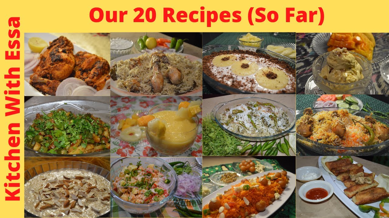 Our 20 Recipes (So Far) | Kitchen With Essa | - YouTube