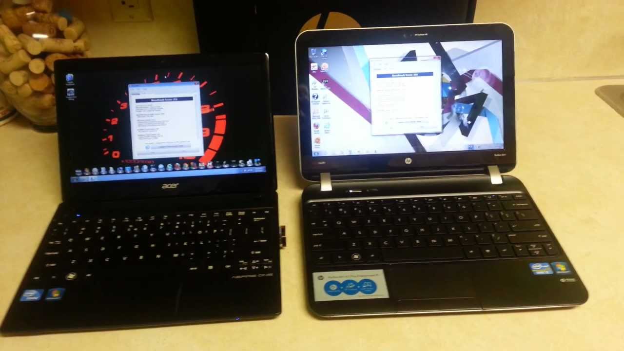 Acer aspire one 756 vs HP Pavilion DM1 - YouTube