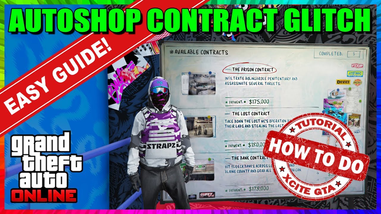 AUTO SHOP CONTRACT MISSIONS GLITCH *How To Change The Missions On The ...
