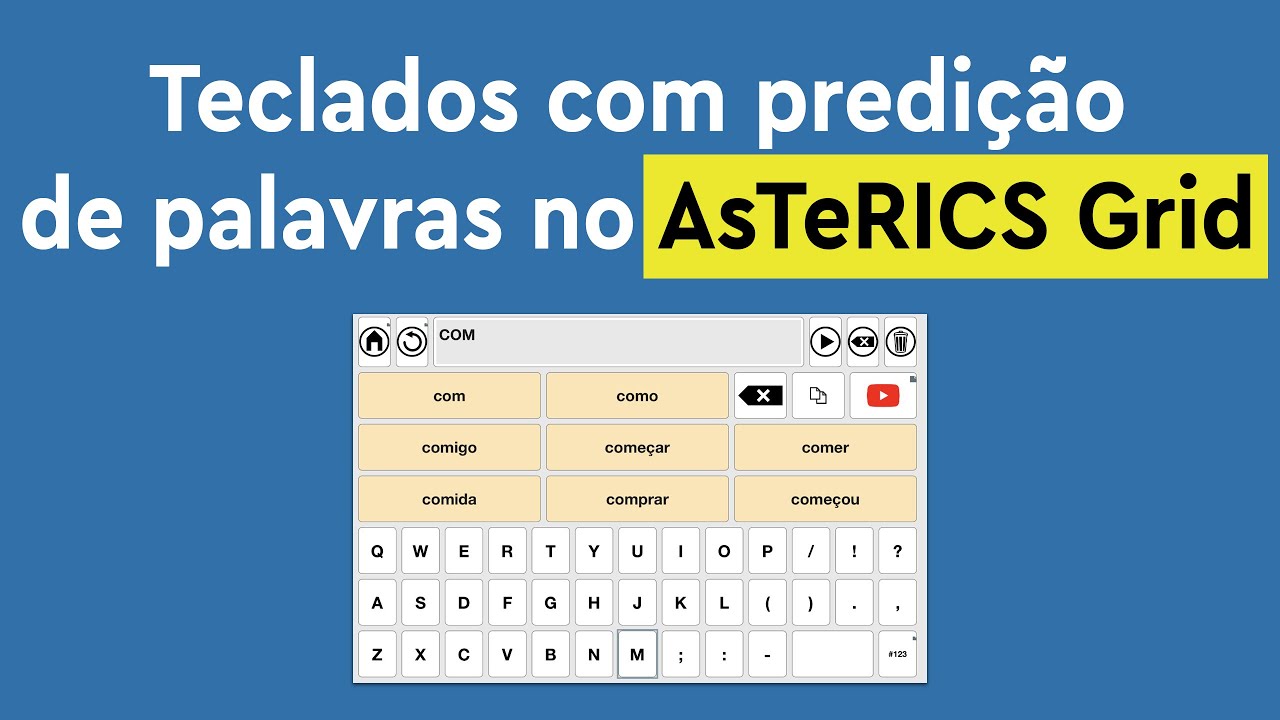 Teclados com predição de palavras no AsTeRICS Grid | Aula 065 # ...