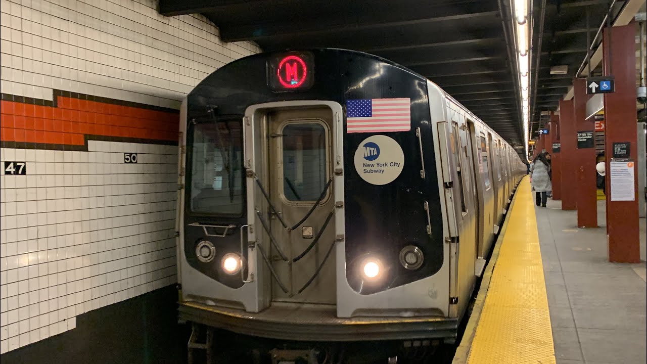 57th St Bound 2006 R160A Alstom 8580 M Local Train From 47th-50th Sts ...