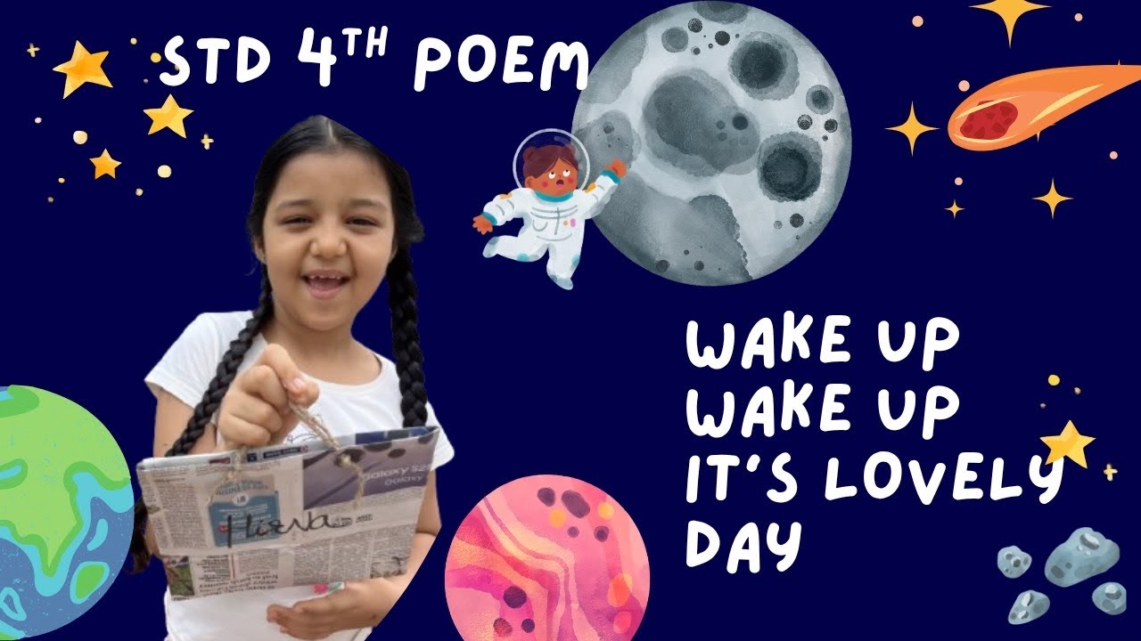 🌞 Wake Up Wake Up Poem | Class 4 English | Cute Kids Poem Recitation ...