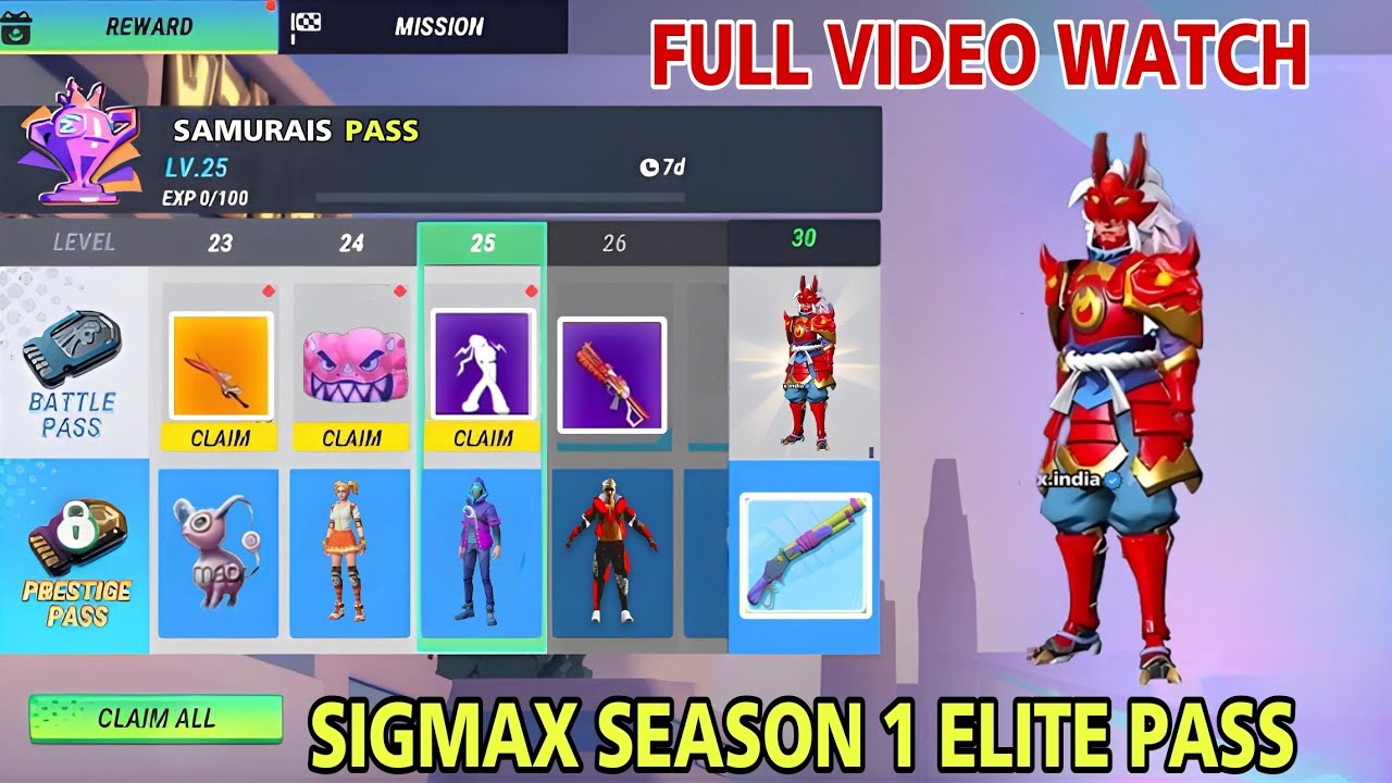sigmax 1st elite pass | sigmax elite pass | sigmax season 1 elite pass ...