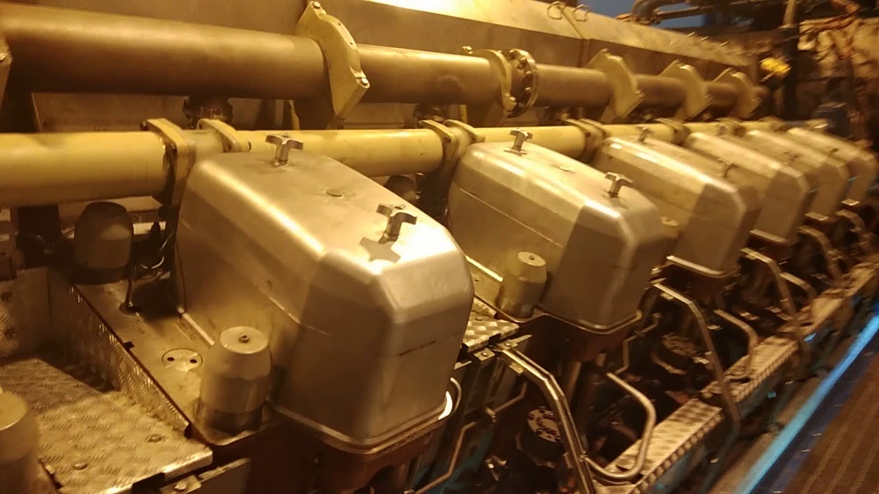 Commisioning test engine wartsila 18V50DF - YouTube