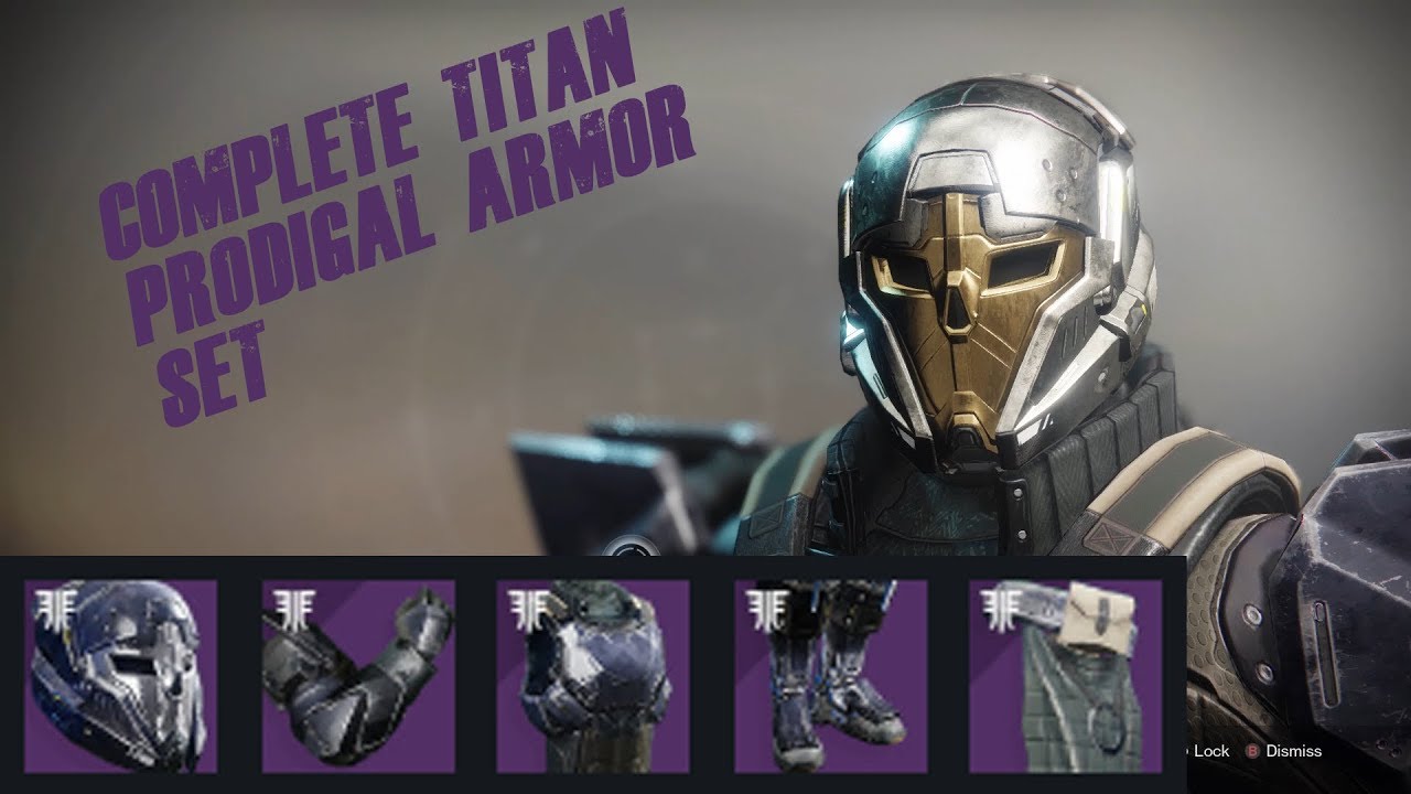 Complete Titan Prodigal Armor Set | Forsaken Legendary Engram Armor Set ...