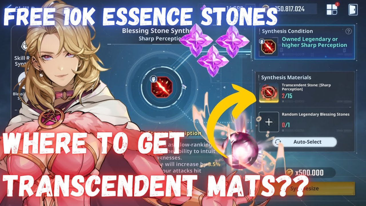 Free 10k Essence Stones, Transcendent skill rune and blessing stone ...