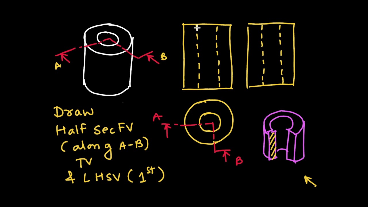Basics of Sectional Orthographics, Part 3 , Technical Drawing ...