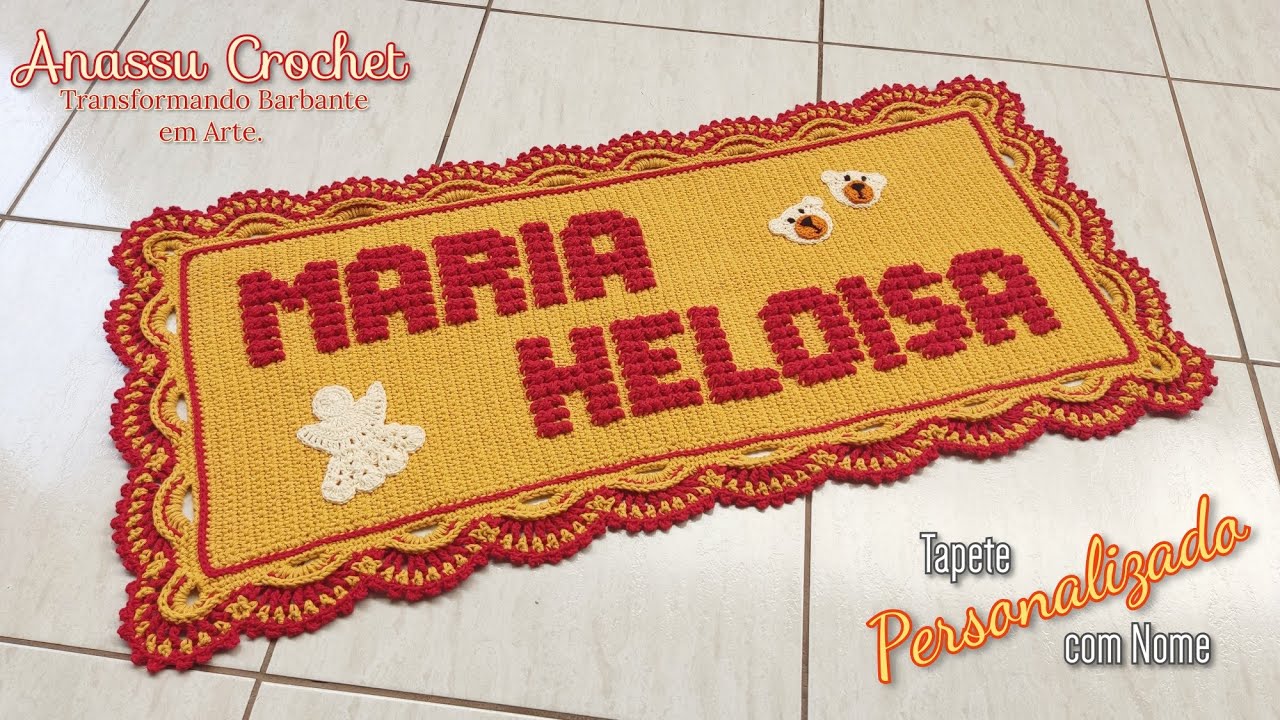 Tapete Personalizado com Nome - MARIA HELOÍSA - Fio Conduzido com Ponto ...