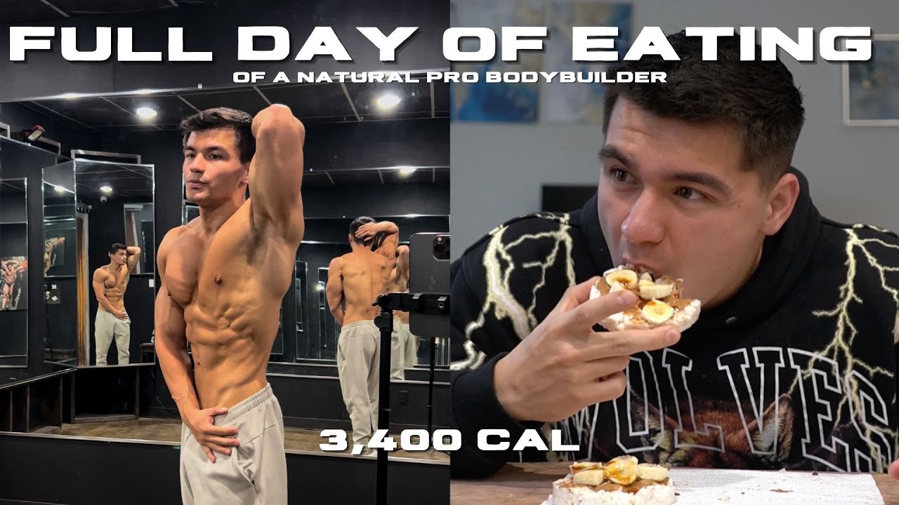 FULL DAY OF EATING AS A NATURAL PRO BODYBUILDER | 3,400 calories - YouTube