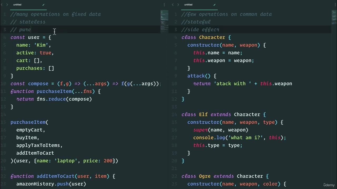 JavaScript Adv Concepts OOP vs FP 0803 OOP vs FP 2 - YouTube