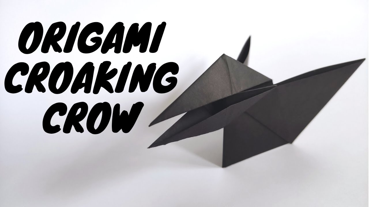 Origami CROAKING CROW | How to make a paper crow - YouTube