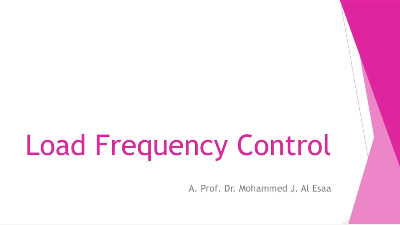 Load frequency control 1 course 2 - YouTube