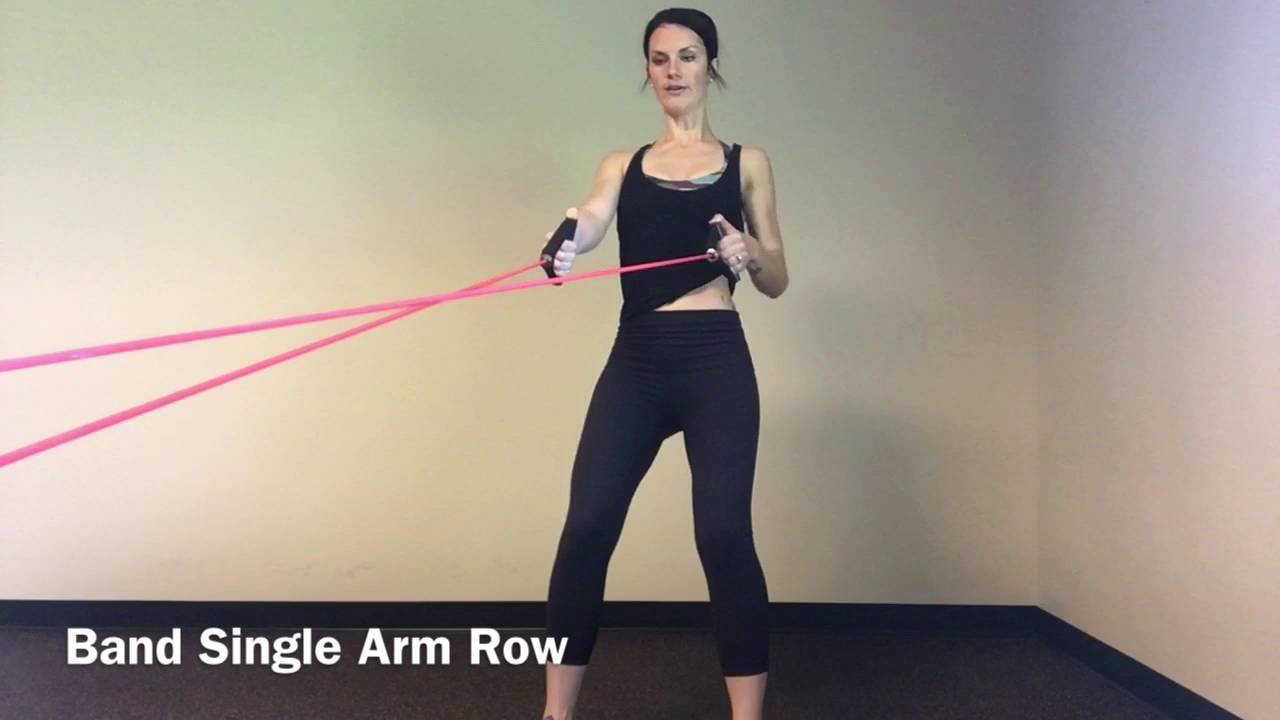 Band Single Arm Row - YouTube