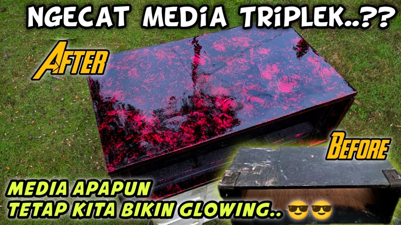 Ngecat media Triplek pakai Cat Duco || permak box power amplifier bahan ...