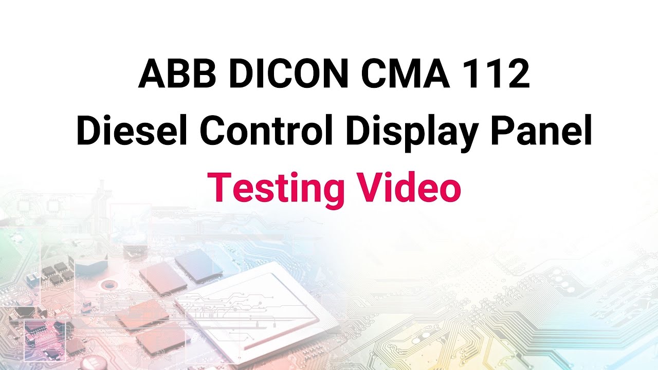 ABB DICON CMA 112 DIESEL CONTROL DISPLAY PANEL - YouTube