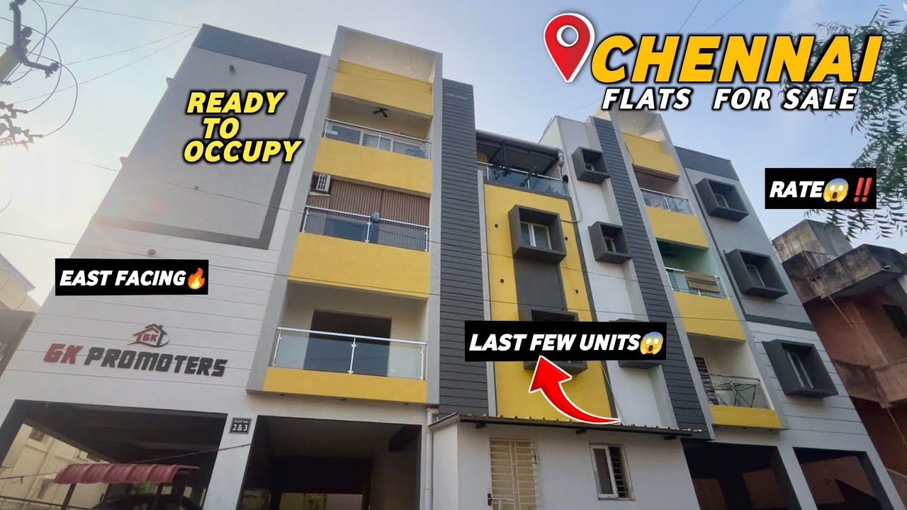 East Facing😍Ready to Occupy🔥Flats for sale in Velachery🏠Last Few Units😱 ...