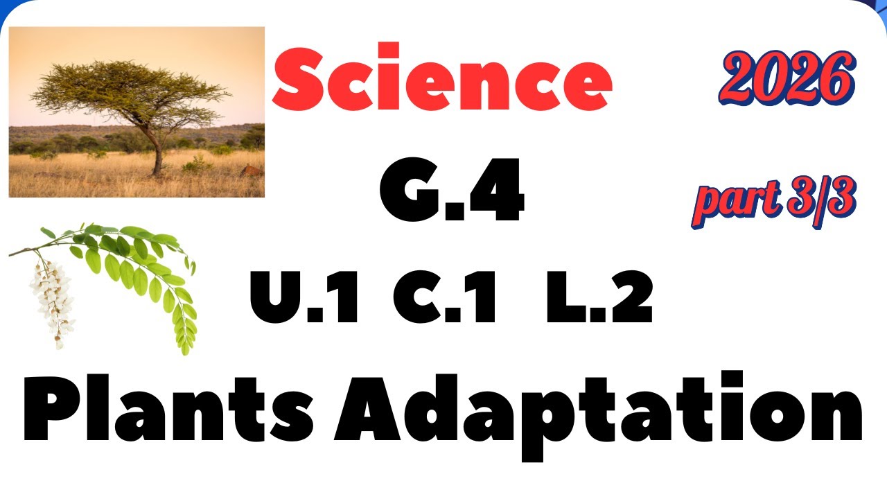 Science | Grade 4 |Plants adaptation | Unit 1 concept 1 Lesson 2 | Part ...