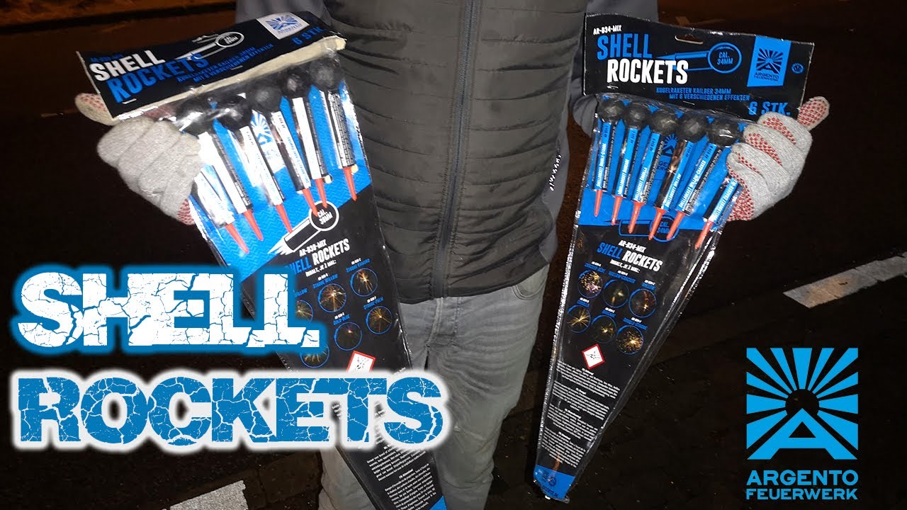 ARGENTO SHELL ROCKETS 34-38MM|| PYROLAND - YouTube