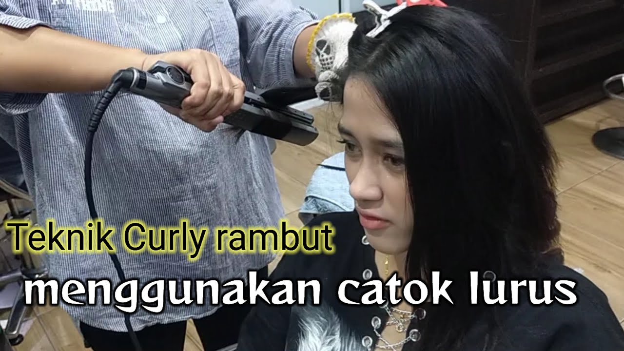 Teknik Curly rambut dengan menggunakan catok lurus - YouTube