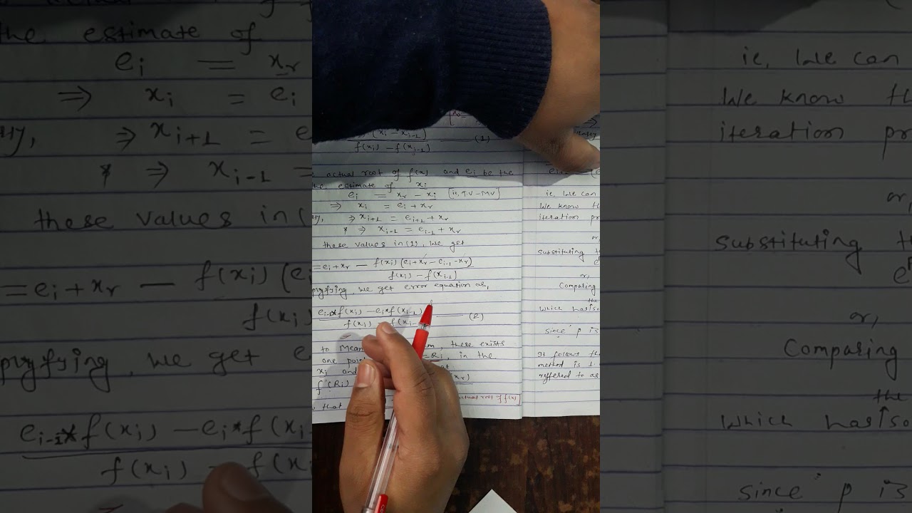 Lecture on "# CONVERGENCE OF SECANT METHOD " with detailed explanations ...