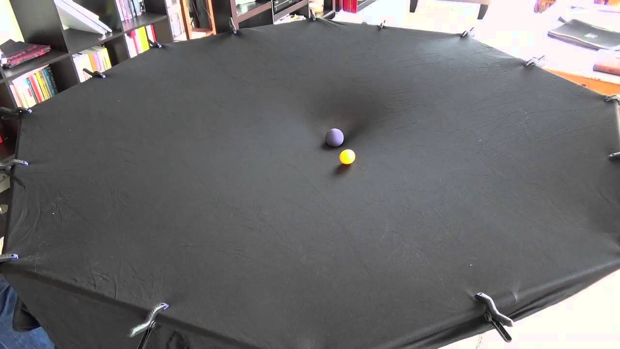 New Gravity Table 02 -- Curved Space A - YouTube