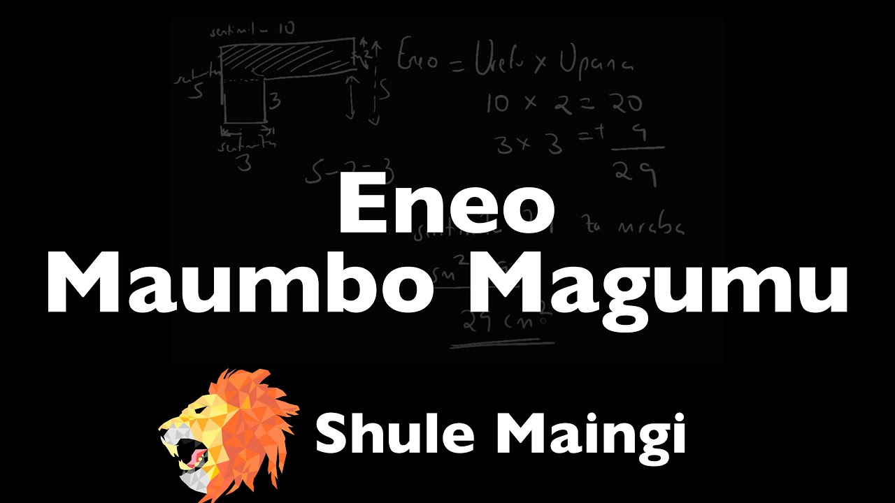 11.5 Eneo ya Maumbo Magumu (Area of Complex Figures) - YouTube