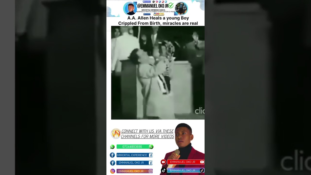 How God used A.A Allen to heal a young Crippled Boy. #miracles # ...