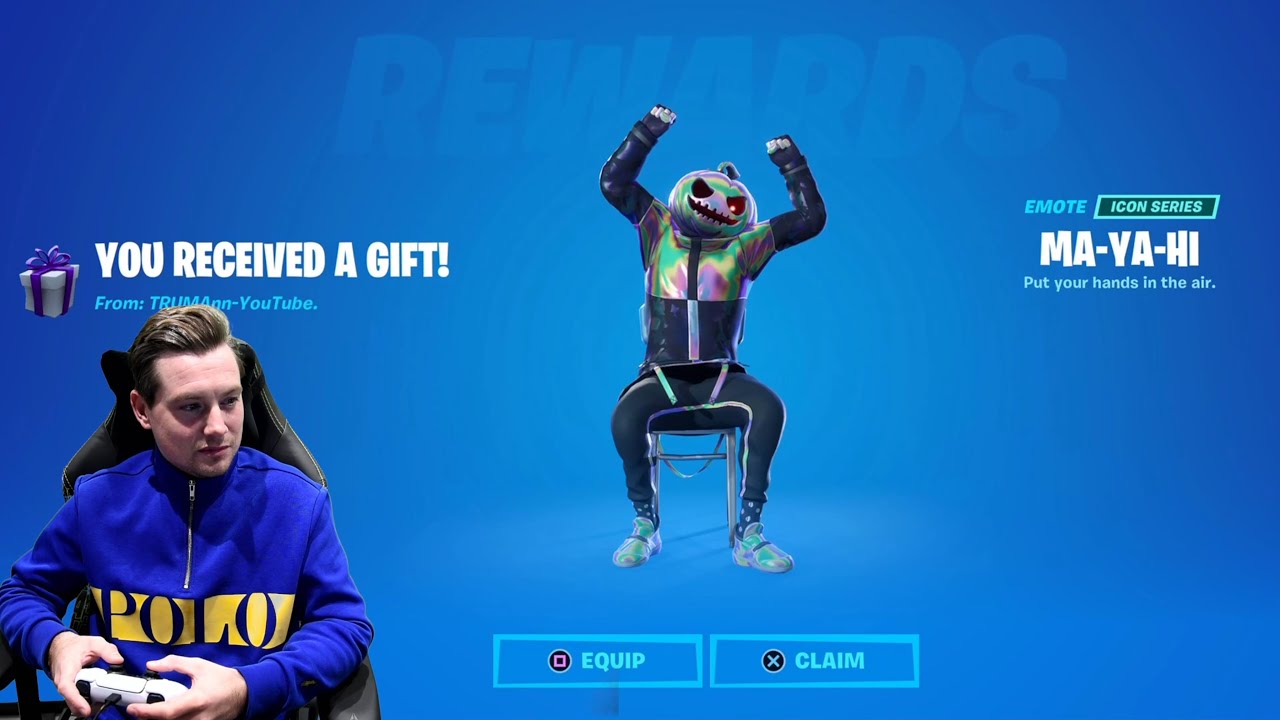 Fortnite GIFTING CHALLENGE! Do The NEW MA-YA-HI Copyright Music ...