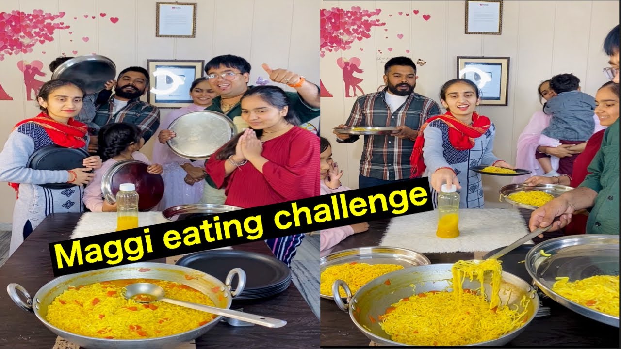 Bottle flip spicy Maggi eating challenge | bottle flip food challenge ...