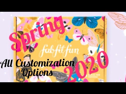 Fabfitfun Spring Customization Options 1-5 - YouTube